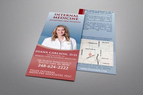 Internal Medicine Physician Rack Card - Physician Referral Marketing